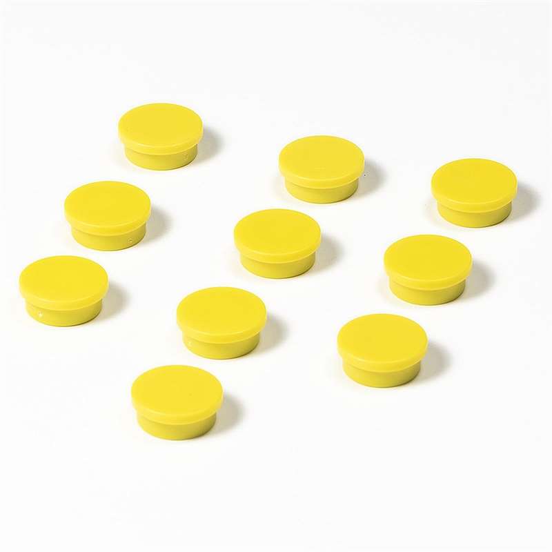 Stærke magneter, 20 mm, 10 stk. gule | Displaylager.dk
