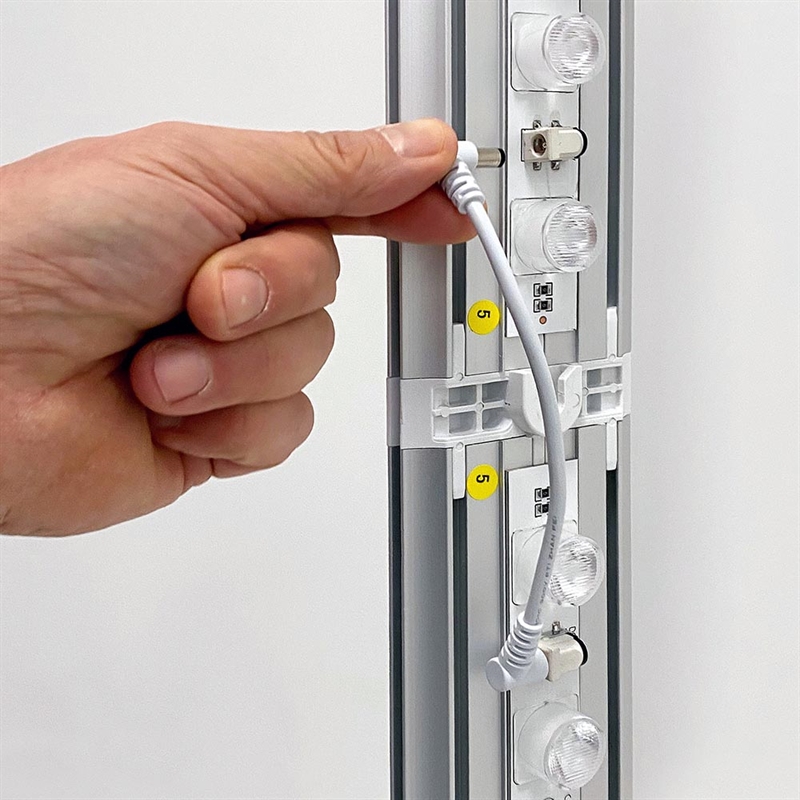 LED-Tex lysvæg, dobbeltsidet | Displaylager.dk