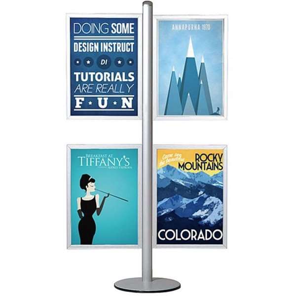 Multistander 15 Dobbeltsidet - Med 4 x 50x70cm Slide In Rammer Vertikal ...