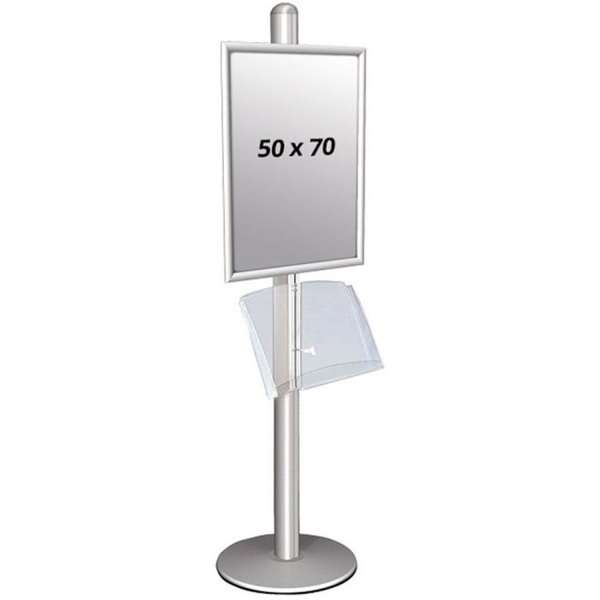 Multi Stander 1 - Enkeltsidet med akrylhylde 25 mm 1x50x70cm ...