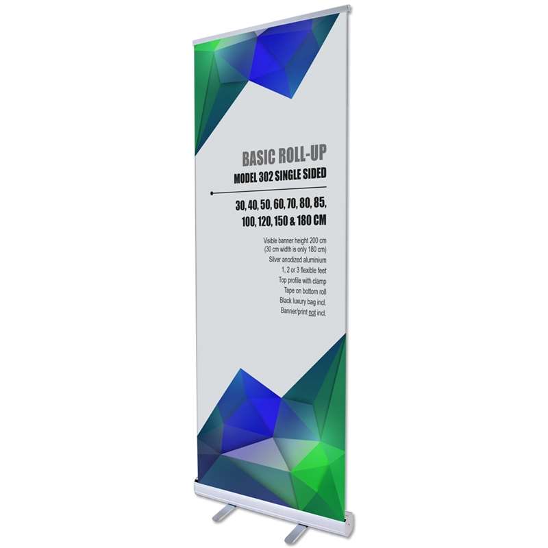 Basic Roll-up enkeltsidet med 120x200 cm banner